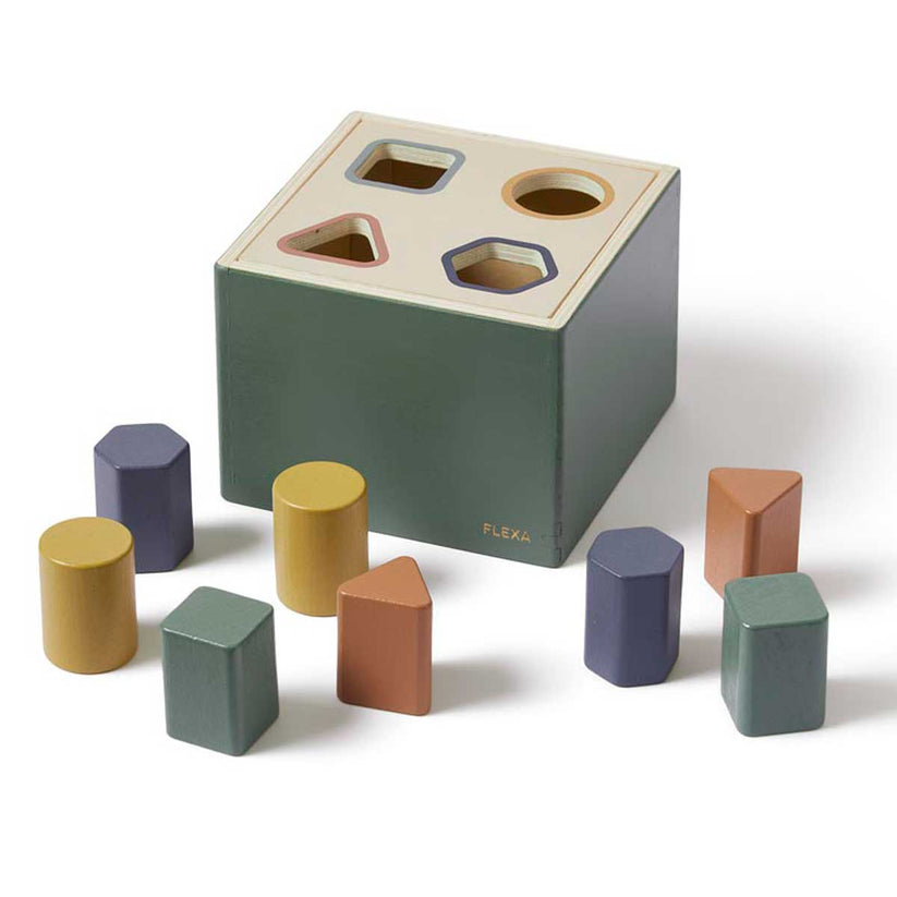 Flexa Wooden Shape Sorting Box – Danish By Design B2B